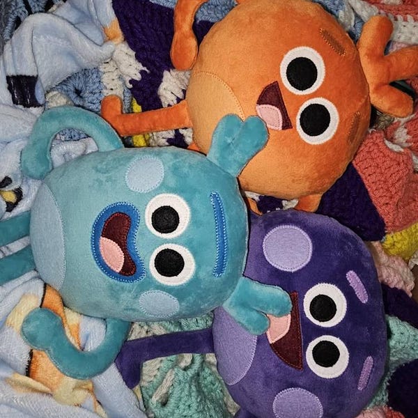 Abby Hatcher Bozzly Plush Toy, Bozzly Stuffed Animal, Bozzly Custom ...