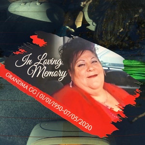 Loss of Loved One Memorial Car Sticker in Loving Memory Personalized ...