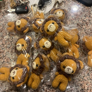 Lion King Baby Shower, Lion Keychain, Lion Carr Mirror Hanging, Crochet ...