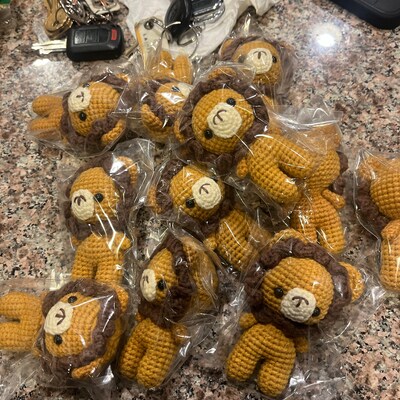 Lion King Baby Shower, Lion Keychain, Lion Carr Mirror Hanging, Crochet ...