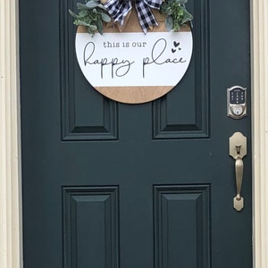 Front Door Decor This is Our Happy Place Front Door Wreath | Etsy