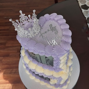 Elongated Acrylic Cross Cake Charm Slim Cross Baptism Cake Charm First ...