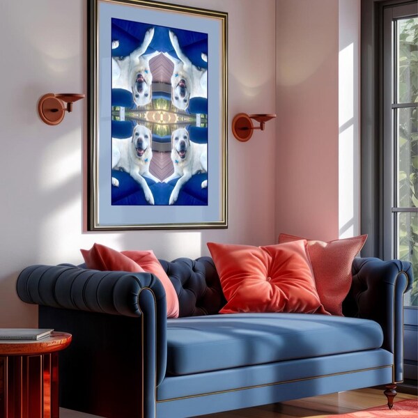 Luxury Hotel Lobby Wall Art Frame Mockup, Extra Large Vertical Frame ...