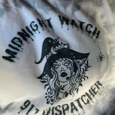 S-5x, 10-96 Dispatcher Unisex Gray Tie-dye T-shirt, 911 Dispatcher ...