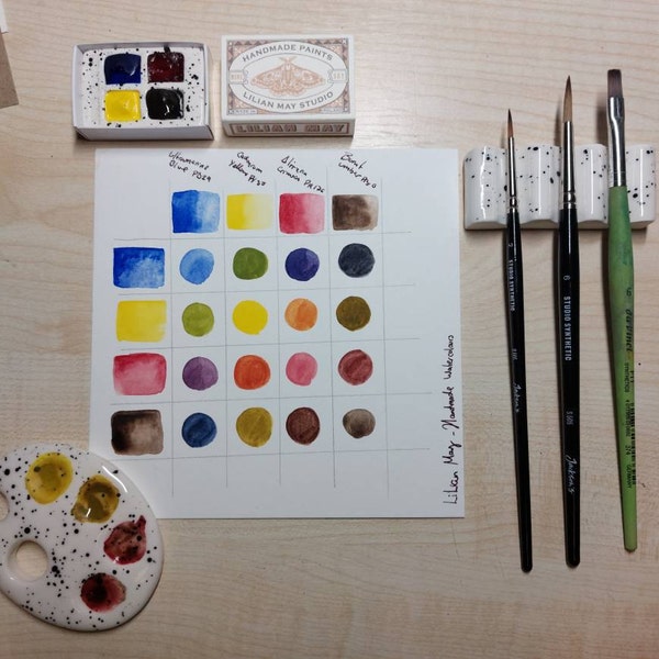 Palette and Matchbox Paint Set, Plastic-free, Handmade Art Supplies ...