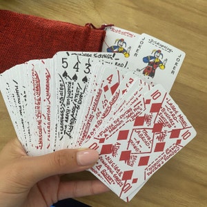 Cartomancy Learner Deck Handprinted & Cartomancy Method Booklet - Etsy