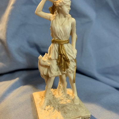 Vintage Artemis Mini Statue Small Hand-painted Ancient Greek - Etsy