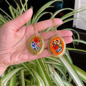 Red Moon Glow Antique Brass Lever Back Earrings | Etsy