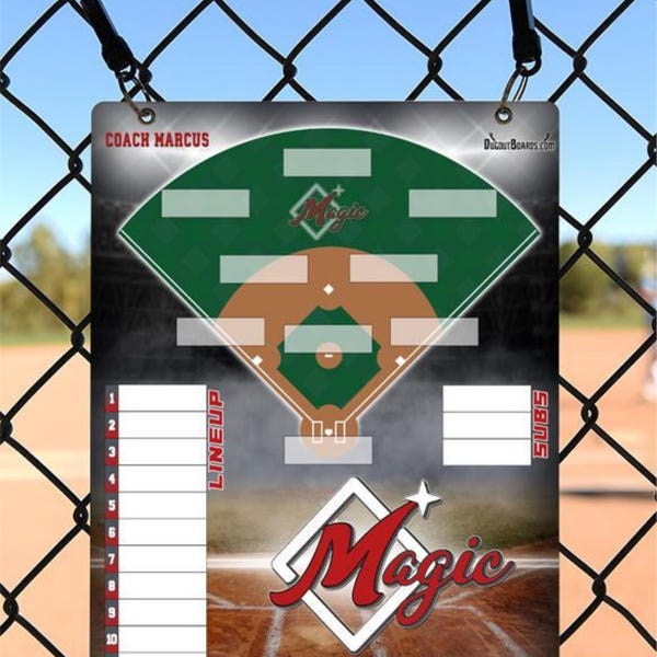 9"x12" Metal Custom Dugout Lineup Board - Etsy
