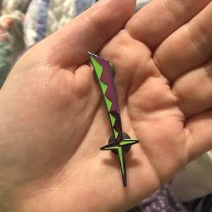 Lio Sword Pin Promare Black Rainbow Metal Brooch - Etsy