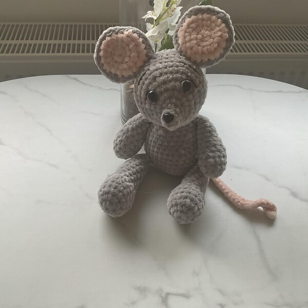 Big Pink Bunny Amigurumi Bunny Gift Handmade Rabbit Plush Toy Crochet ...