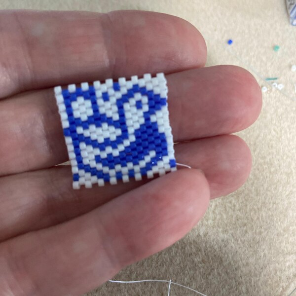 Pattern Diagram Tropical Flower Tiles, English Language, Beading, Odd ...