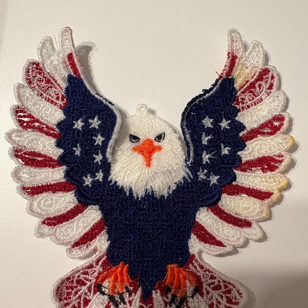 American Eagle FSL Embroidery Design - Etsy