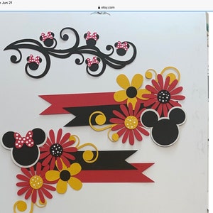 Disney Scrapbook Borders, Mickey, Minnie, Donald, Goofy, Pluto, Winnie ...