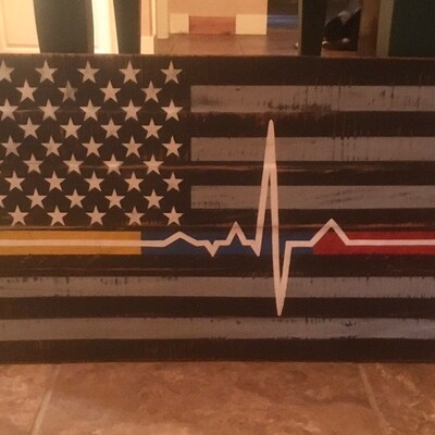 First Responder Flag Police Fire EMS and Dispatch Flag - Etsy