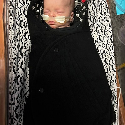 Goth Baby Bat Blanket Charcoal Grey Baby Clothes Newborn Costume ...