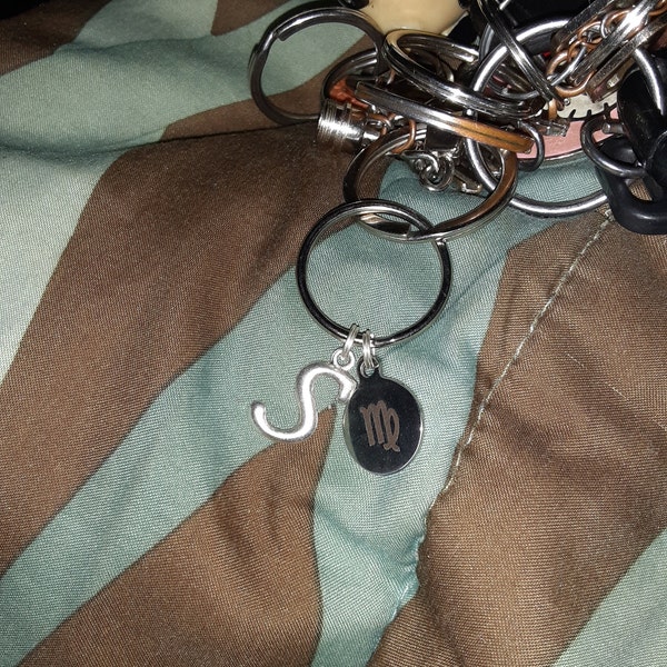 Virgo Key Chain - Virgo Zodiac Key Chain - Zodiac Charm - Personalized ...