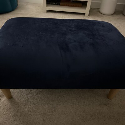 Burnt Orange Velvet Footstool 80x50x35 High,hand Made to Order,other ...