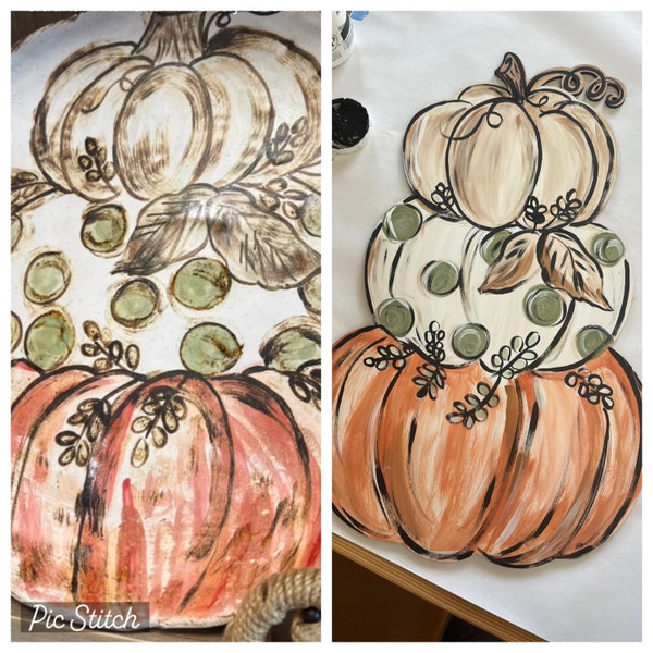 UNFINISHED Stacked Pumpkins Blank / Pumpkin Topiary Wood Blank ...