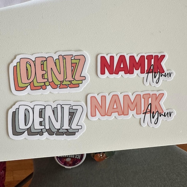 Custom Name Sticker, Personalized Vinyl Name Sticker, FULL NAME DECAL ...