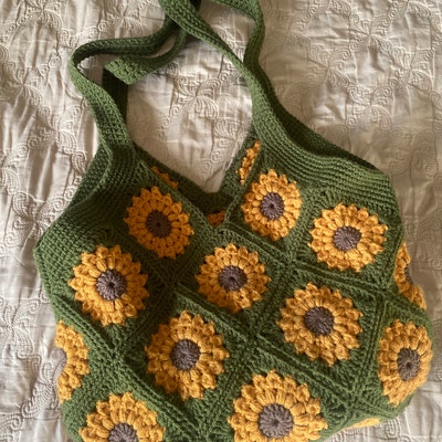 Large Sunflower Bag, Sunflower Tote, Sunflower Purse, Boho Bag, Boho ...