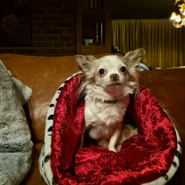 Dog Snuggle Bed Sewing Pattern and Tutorial PDF - Dog Sleeping Sack ...