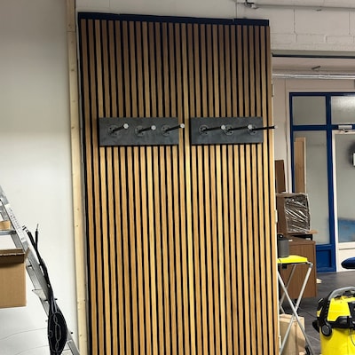 Fluted Panels for Wall and Ceiling Acoustic Laths on Felt, Oak Colors ...