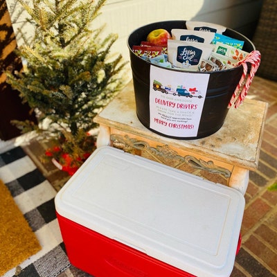 Delivery Driver Thank You Snack & Drink Sign, Merry Christmas ...