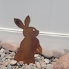 Rustic Metal Standing Rabbit Yard Art With Stake- Steel Bunnies- Metal ...