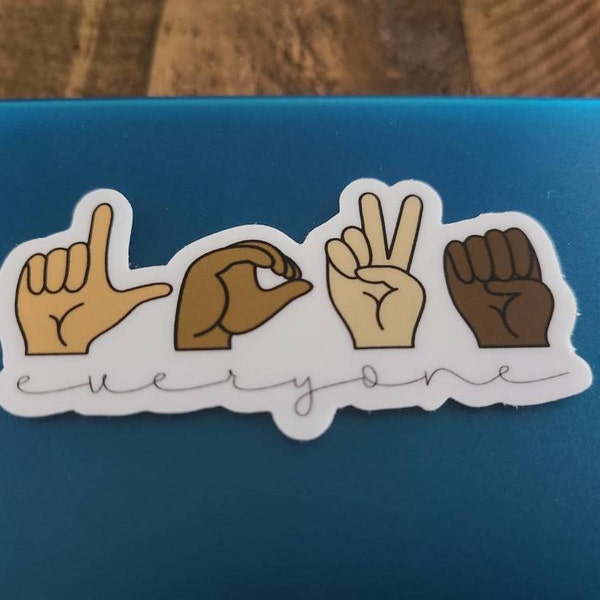 Love Everyone | Laptop Sticker | Water Bottle Sticker - Etsy