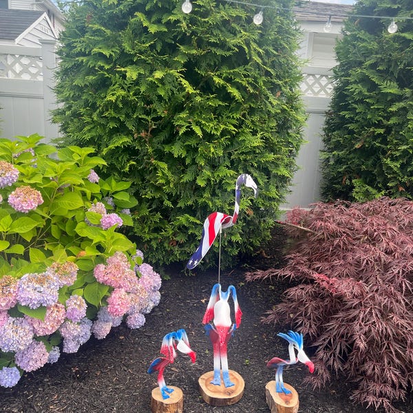 PVC Bobbing TIE DYE Flamingo Bobber by Nauti-birds and Critters ...