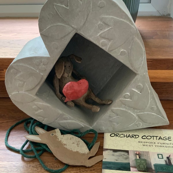 Paper Mache House With Tiny Furnishings, Back Yard, and Poetry ...