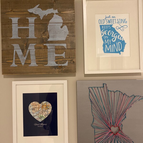 Custom Home Circle Map Art DIGITAL DOWNLOAD for You 2 Print,wedding ...