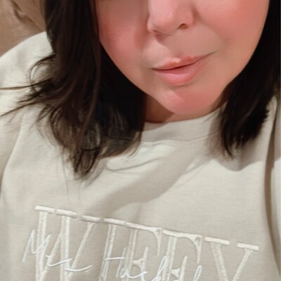 WWJD Block Embroidered Sweatshirt WHITE Faith Apparel Christian ...