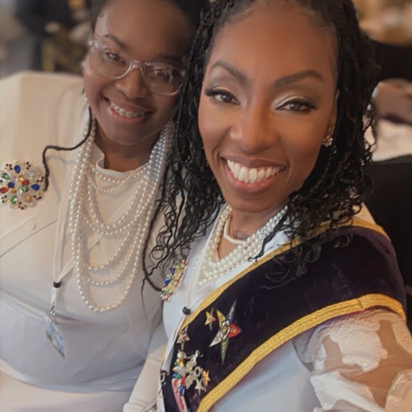 OES Order of the Eastern Crystal Brooch on Silver, OES Large 3-inch ...