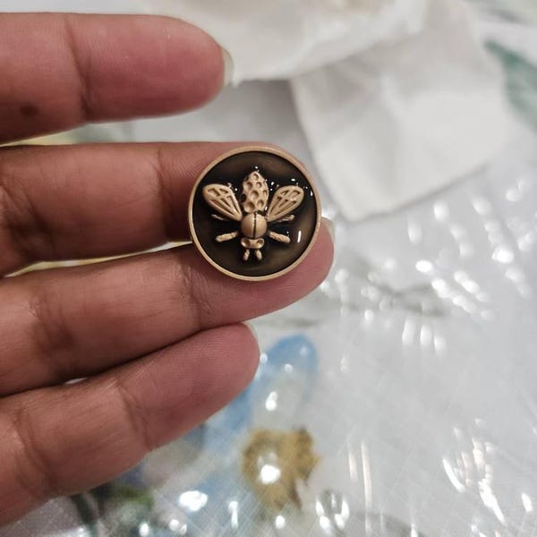 Enamel Bee Buttons: Gold, Silver, Black - Sewing & DIY - Etsy