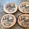 Personalized Lake House Coasters | Lake House Gift | Wood Slice ...
