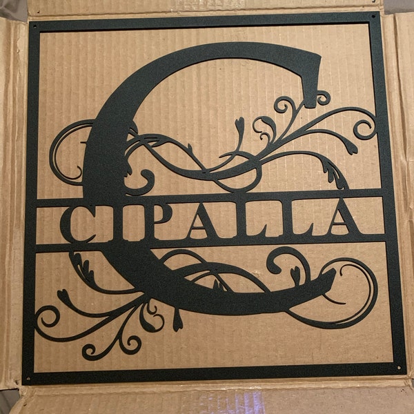 Metal Last Name Family Sign, Personalized Metal Name Sign, Metal Signs ...