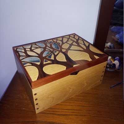 Modern Tree Wall Art, Hand Cut Marquetry Trees Wall Art, Stylish Tree ...