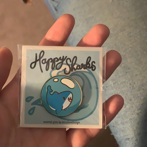 Happy Sharks Enamel Pins - Etsy