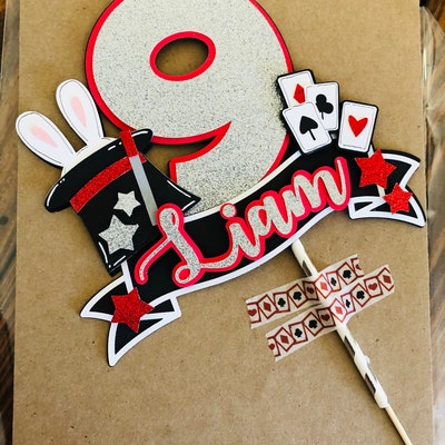 Magician Themed Cake Topper Magic Cake Topper Magician Birthday ...
