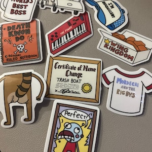 Regular Show Stuff Stickers 10 Pack Stinkostudio - Etsy