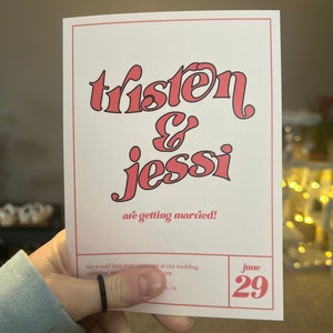 Disco Wedding Invite Colorful Wedding Invitation Retro Wedding Invite ...