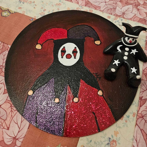 Mini Primary Colors Clown Figurine - Etsy