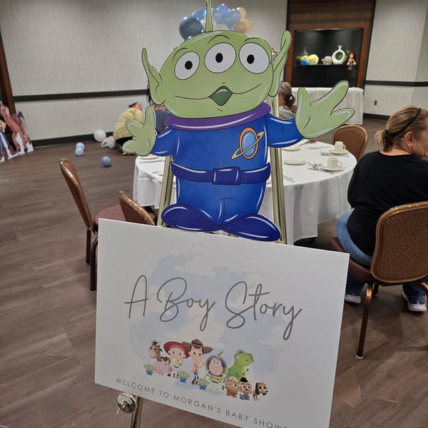 DIGITAL A Boy Story Baby Shower Welcome Sign, Modern Boy Story Welcome ...