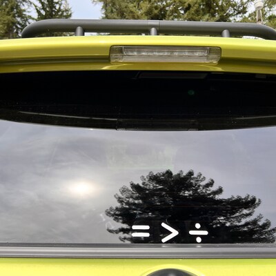 Equality Car Decal Sticker Equality is Greater Than Division LGBTQ ...