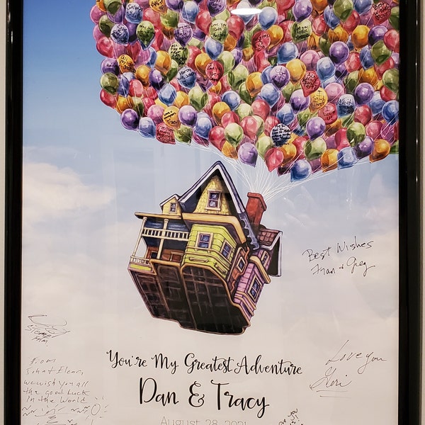 Up House Guest Book - Custom Disney Pixar Wedding Guestbook and Wedding ...