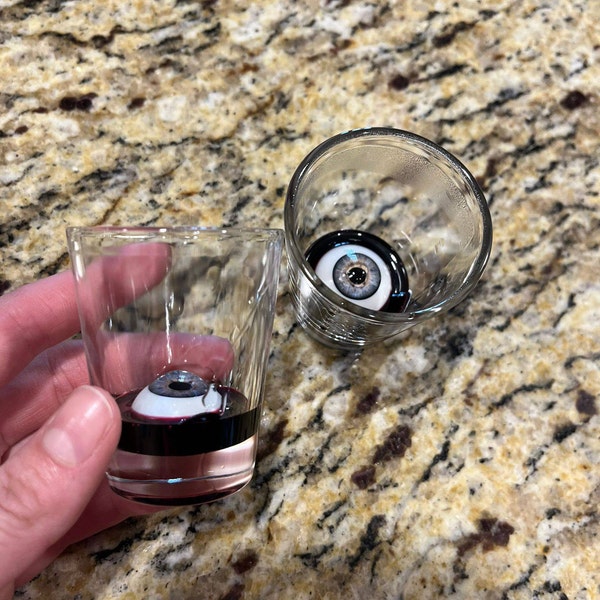 Realistic Bloody Eyeball Shot Glass, Rocks Glass, Your Choice, Unique ...
