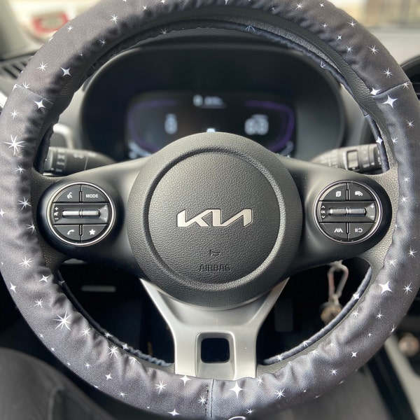 Lightly Padded Non Slip Steering Wheel Cover - Stars - Car Accessory ...