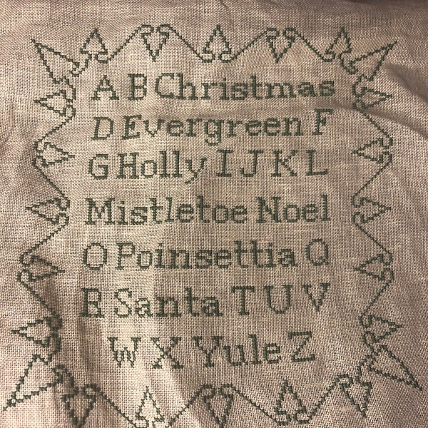 Christmas Alphabet Sampler Downloadable PDF Cross-stitch Pattern - Etsy